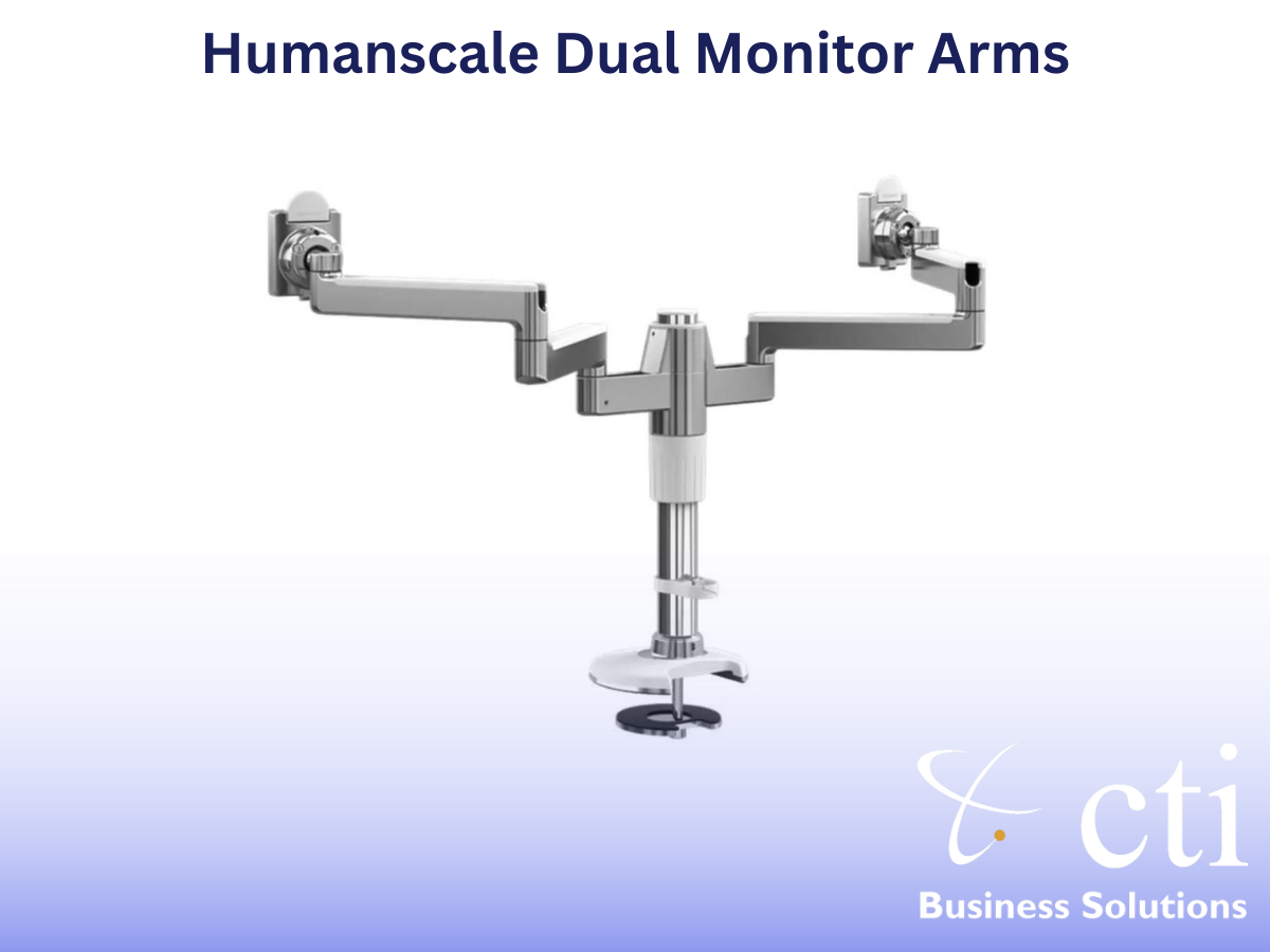 Humanscale Dual Monitor Arms- Grade A – CTI Business Solutions
