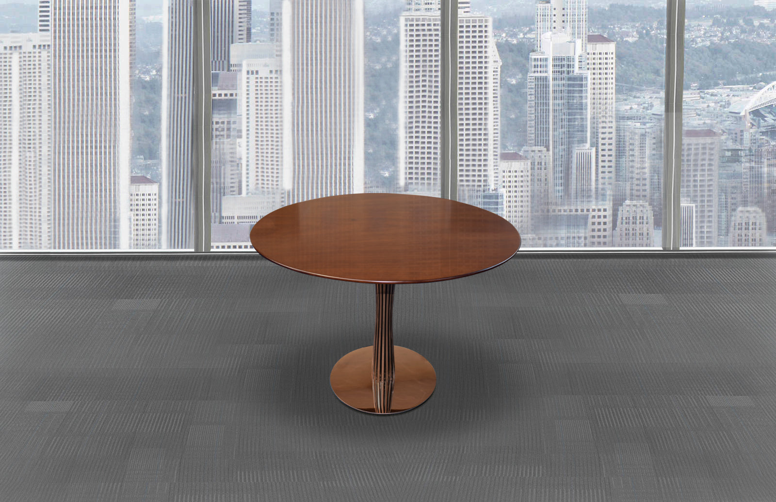 1m Walnut Veneer Meeting Table – CTI Business Solutions